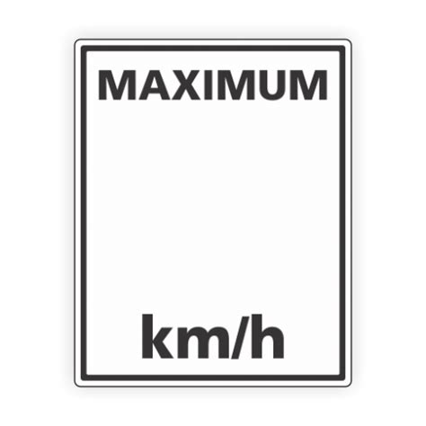Maximum KM H Speed Sign Devco Consulting