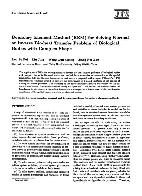 pdf boundary element method bem for solving normal or inverse bio