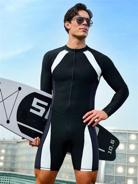 Eye Catching Patterns In Mens Swimwear One Piece Swimsuit With Shorts Mens Swimwear Surf Outfit
