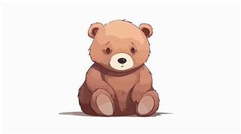 Cute Cartoon Sad Bear Vector Illustration Premium Ai Generated Vector