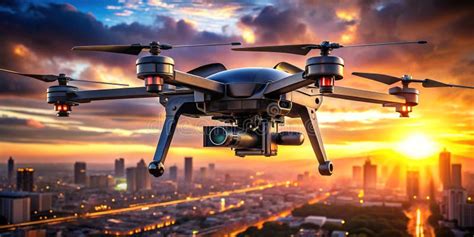 Futuristic Drone Warfare Advanced Aerial Reconnaissance And Combat Systems Of The Future Stock