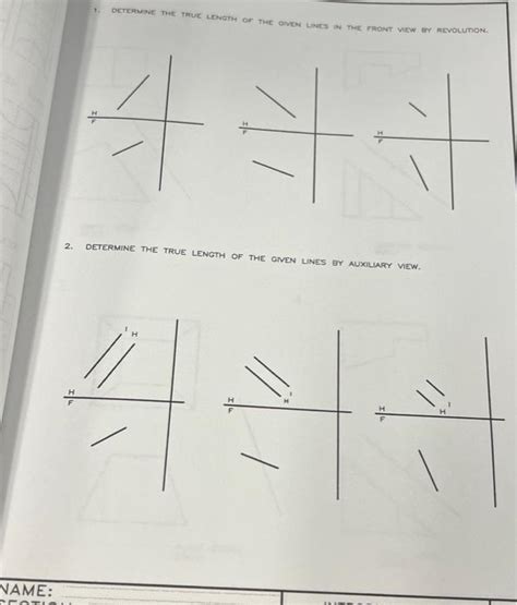 Solved Determine The True Length Of The Given Lines In The Chegg