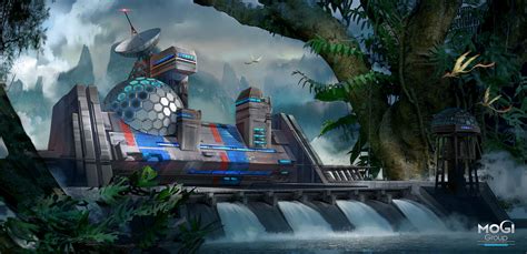 sci fi concept art jungle