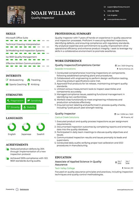 10 Quality Inspector Resume Samples And Templates For 2025