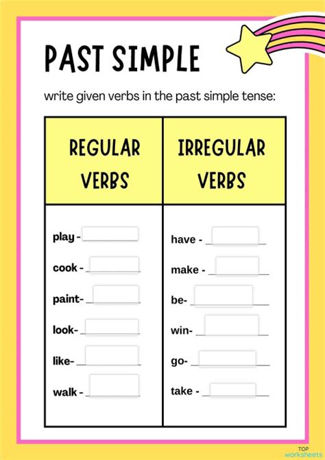 Past Simple Interactive Worksheet Topworksheets