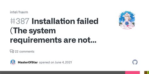 Installation Failed The System Requirements Are Not Satisfied