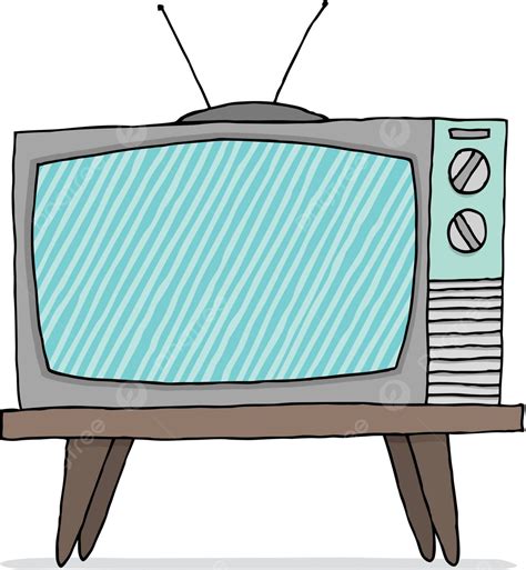 Ilustración De Mal Funcionamiento Del Televisor Vintage Y Vector De