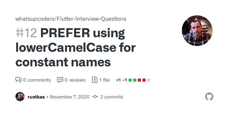 PREFER Using LowerCamelCase For Constant Names By Rustkas Pull