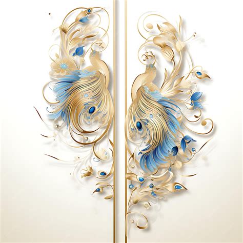 Premium Ai Image Design Of Golden Peacock Invitation Card Peacock