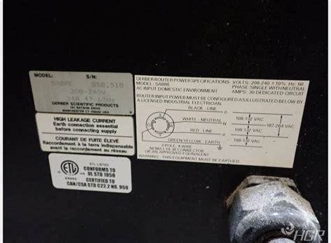 Used Gerber Cnc Router Hgr24