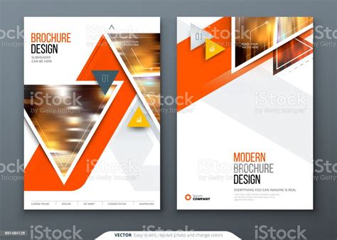 안내 책자 서식 파일 레이아웃 디자인입니다 기업 비즈니스 연간 보고서 카탈로그 잡지 전단지 이랑 창의적인 현대적인 밝은 개념 원형 모양 라운드 책자에 대한 스톡 벡터 아트