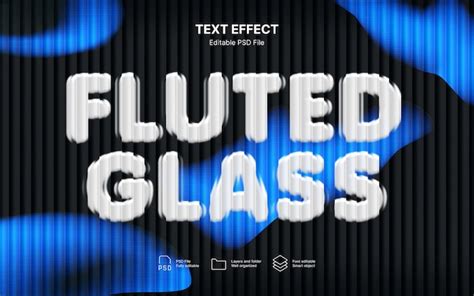 Premium Psd Fluted Glass Text Effect