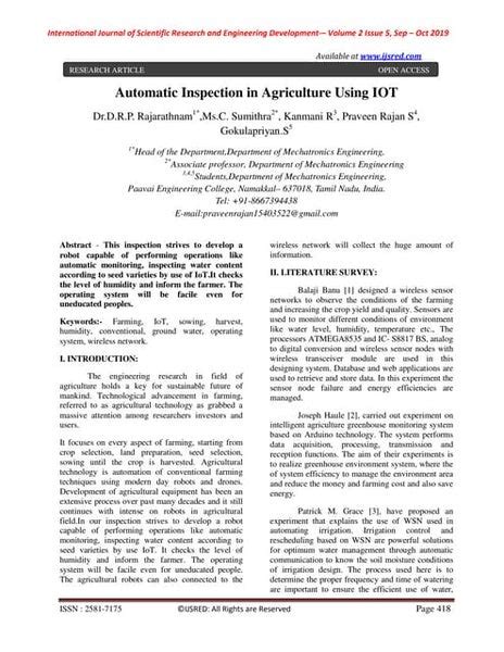 Automation Irrigation System Using Arduino For Smart Crop Field Productivity