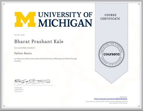 Bharat Kale On Linkedin Coursera Pythonbasics Pythonprogramming