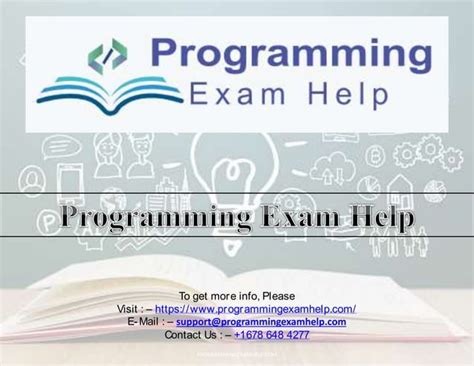 Programming Exam Help Ppt