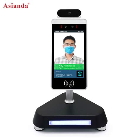Desktop Stand Face Recognition Camera Thermometer Access Control Temperature Measurement