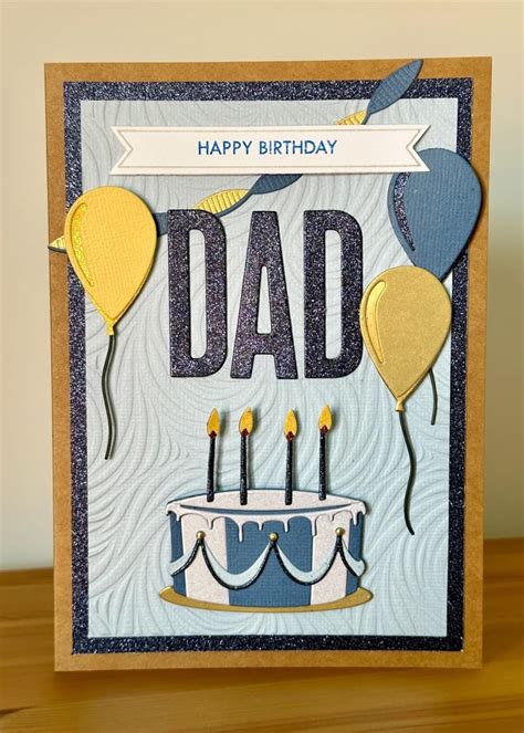 Happy Birthday Dad Handmade Card Etsy Uk Happy Birthday Dad Cards