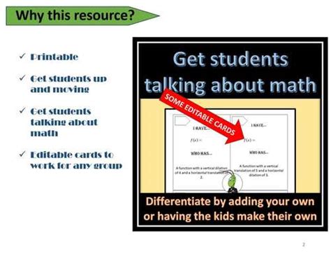 Transformations Of Functions Ap® Precalculus 1 12 Activity I Have Who Has