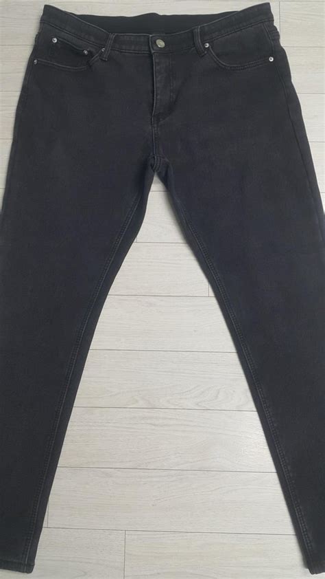 겨울융털 기모청바지 블랙사방스판 34no24 헬로마켓