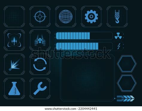 Hi Tech Game Ui Elements Stock Vector Royalty Free 2204442441 Shutterstock