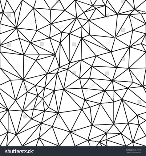 Classic Detailed Black Polygon Outline Seamless Stock Vector Royalty Free 390510910