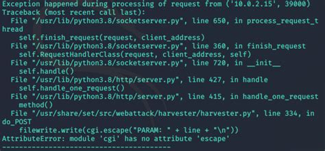 Module Cgi Has No Attribute Escape · Issue 721 · Trustedsecsocial