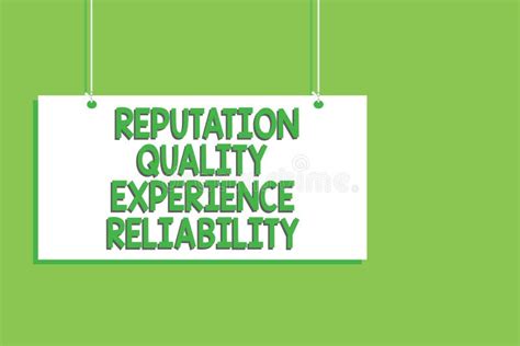 Handwriting Text Reputation Quality Experience Reliability Concept