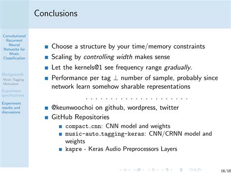 Convolutional Recurrent Neural Networks For Music Classification Ppt