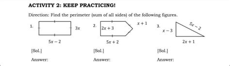 solved activity 2 keep practicing direction find the