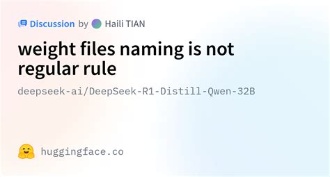 Deepseek Ai DeepSeek R1 Distill Qwen 32B Weight Files Naming Is Not Regular Rule
