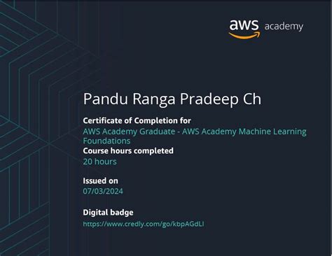 Pandu Ranga Pradeep On Linkedin Awscertified Machinelearning
