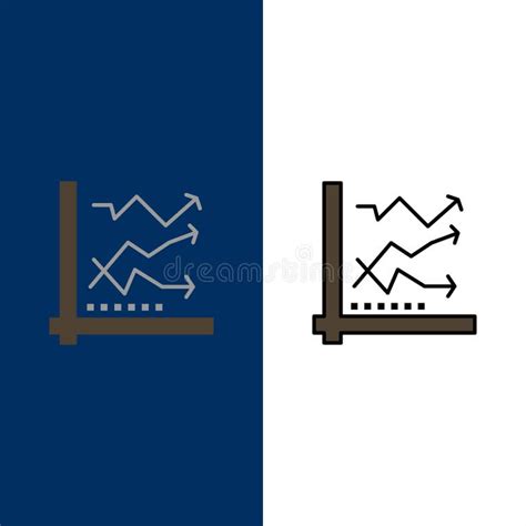 Graph Analysis Analytic Analytics Chart Data Icons Flat And Line Filled Icon Set Vector