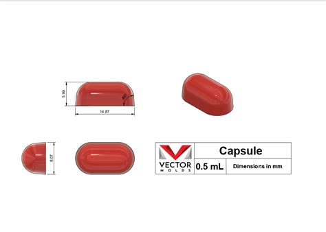 Capsule Mold Silicone Tray 5 Ml Format Vector Molds Vector Molds