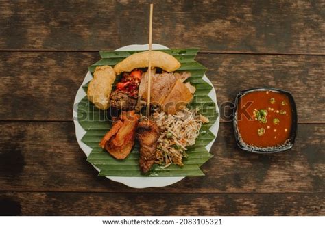 Nasi Campur Babi Guling Balinese Rice Stock Photo Shutterstock