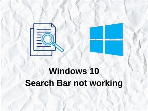 windows 10 search not working how to fix search bar not working