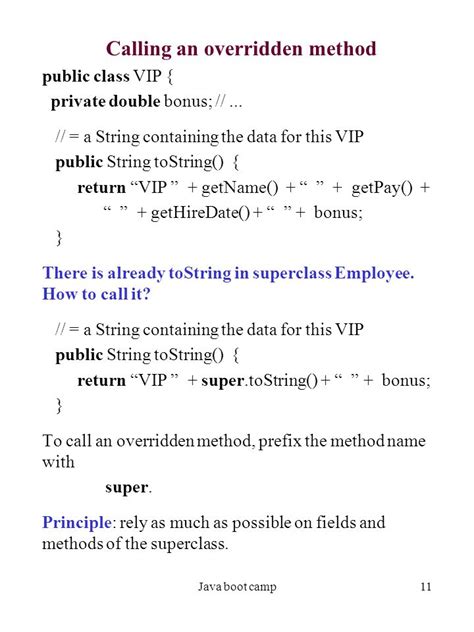 Java Boot Camp1 Subclasses Concepts The Subclass And Inheritance Subclass B Of Class A