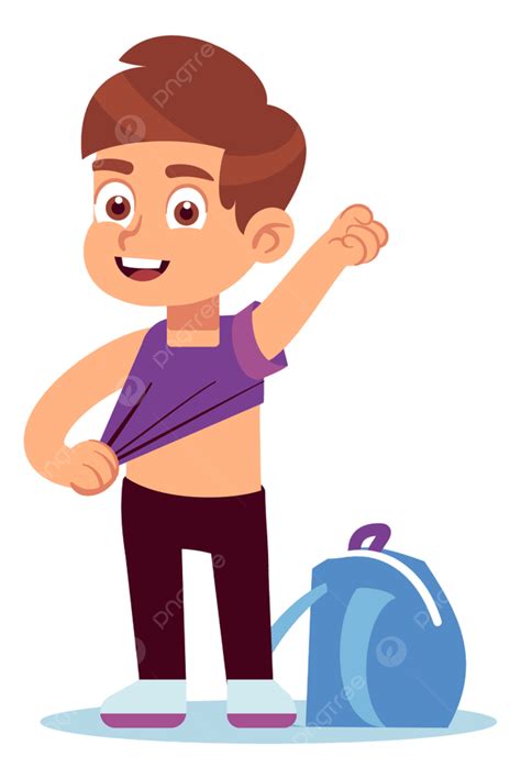 Cartoon Aankleden Voor School Party Vlaggen Geslaagd School Cartoon