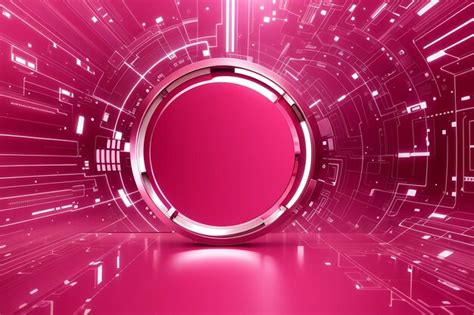 Premium Photo Pink Color Technology Wallpaper Generative Ai