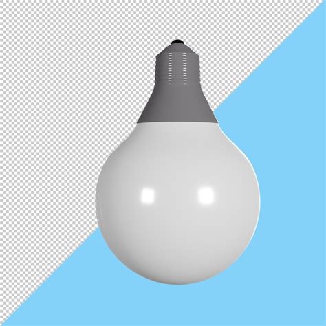 Premium Psd Led Bulb Isolated Lightbulb Realistic 3d Render