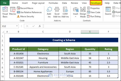 How To Create A Schema In Excel With Detailed Steps