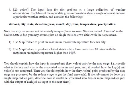 solved 4 [20 points] the input data for this problem is a