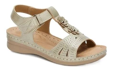 Sandalia Huarache Andrea Confort Flores 2843148 Envío Gratis