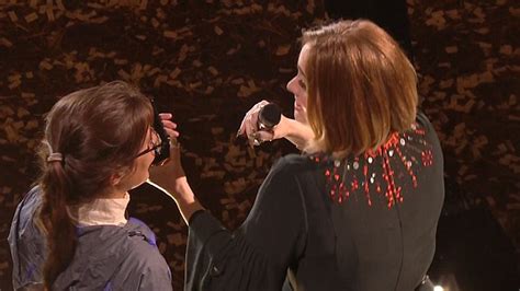 Adele Belches In A Fans Face As They Pose For A Selfie On Stage