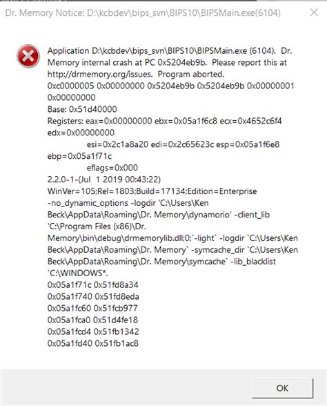 drmemory crash report · issue 2213 · dynamorio drmemory · github