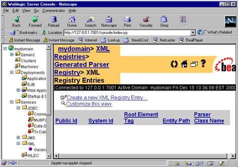 XML Administration