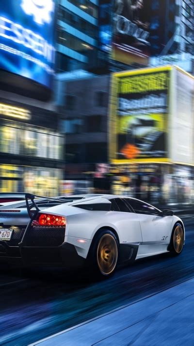 Vehicles Lamborghini Murciélago Lamborghini Murcielago Lamborghini City White Car Blur