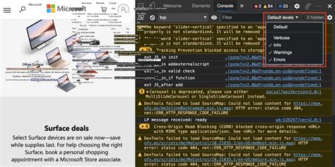 Filtrer Les Messages De La Console Microsoft Edge Developer Documentation Microsoft Learn