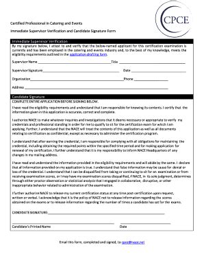 Fillable Online Supervisor Verification Form Fax Email Print PdfFiller