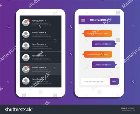 Mobile Chat Messages Web Interface Application 스톡 벡터로열티 프리 361894661 Shutterstock