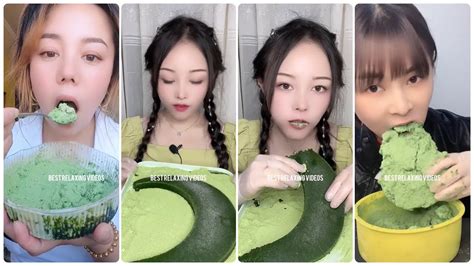 Asmr Matcha Ice Mukbang 💚🍵 And Heavy Matcha Powder And Matcha Ice Eating